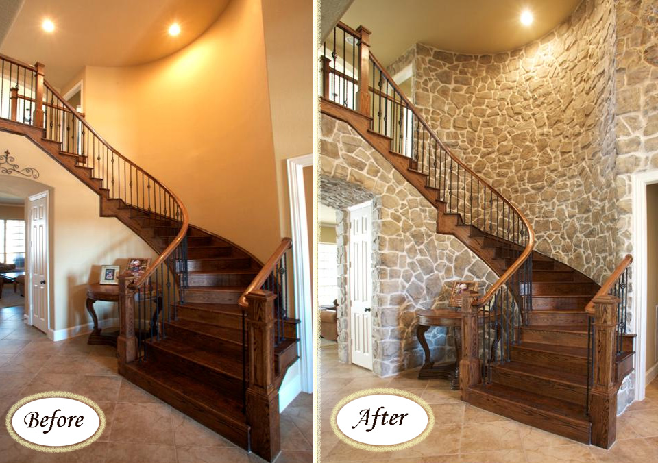 Stone Veneer Before And After at Gary Matthews blog